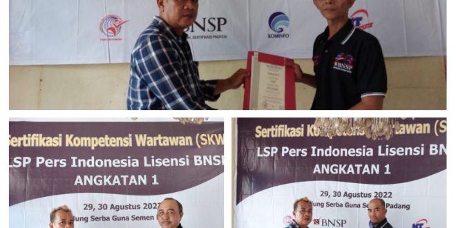 SKW di Kota Padang Sukses, Sertifikat BNSP Diserahkan Langsung Oleh ...